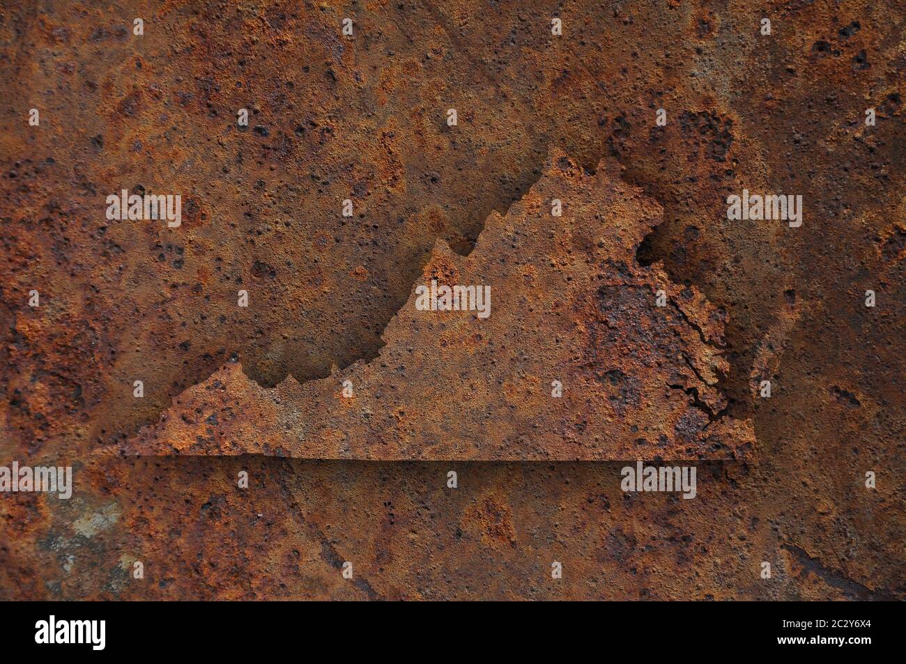 Carte de la virginie antique Banque de photographies et d’images à ...