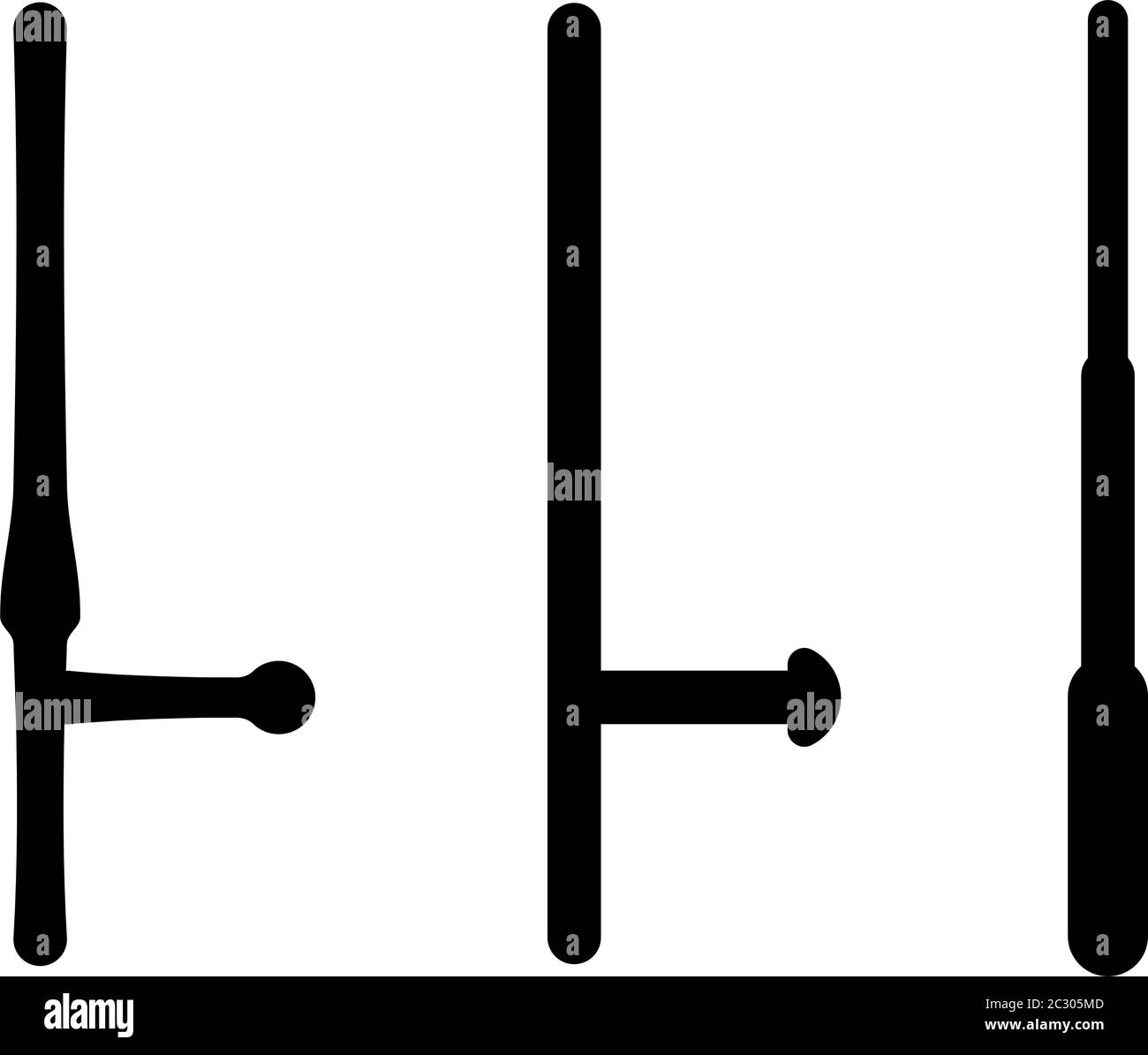 Icône de matraque, illustration de l'art vectoriel de matraque de ...