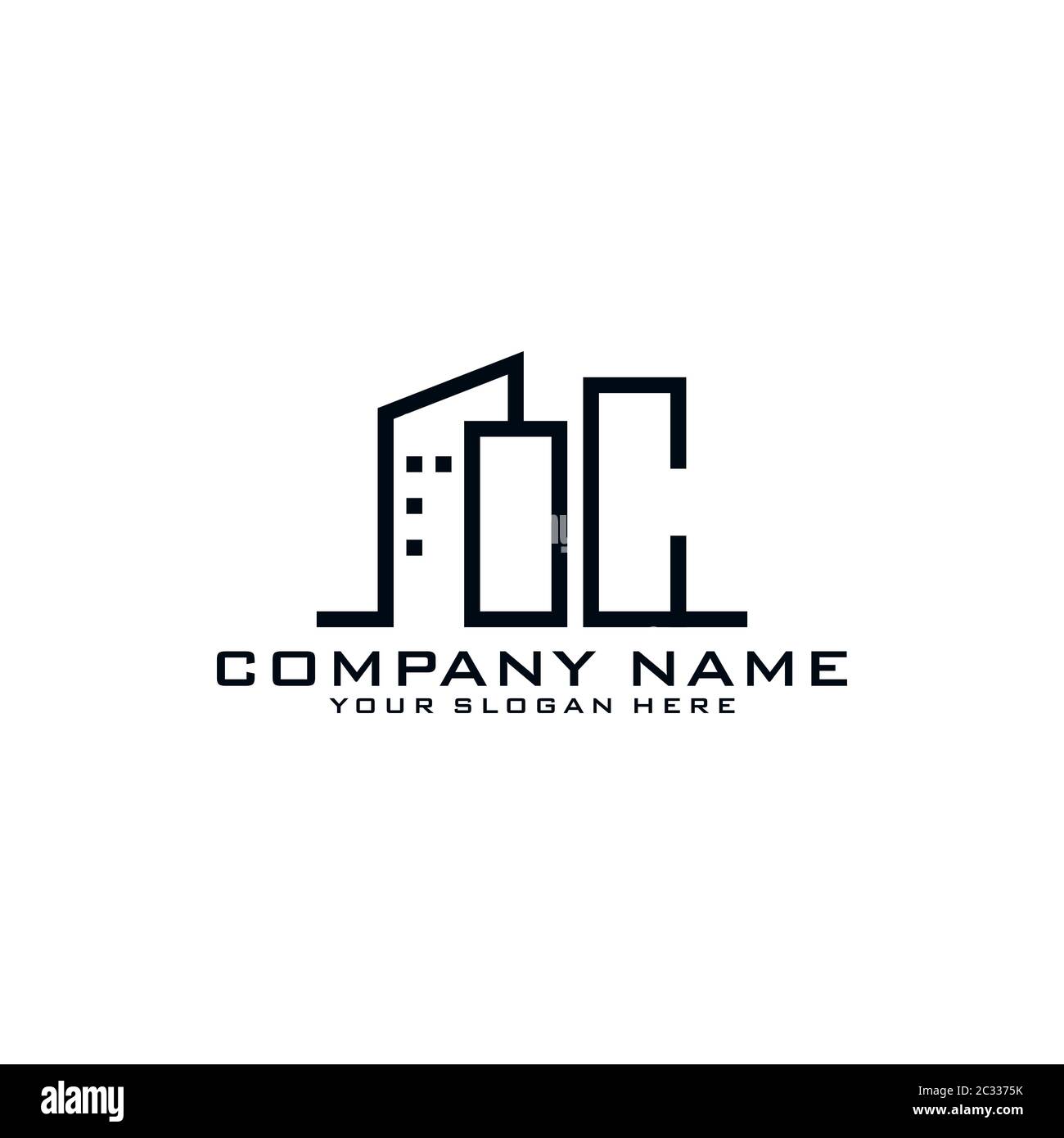 Logo De Lettre Oc Banque d'images vectorielles - Alamy