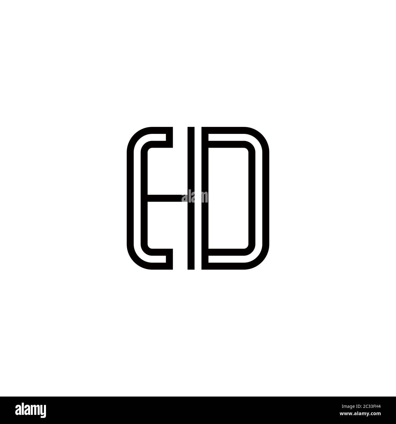 Lettre hd logo Banque d'images vectorielles - Alamy