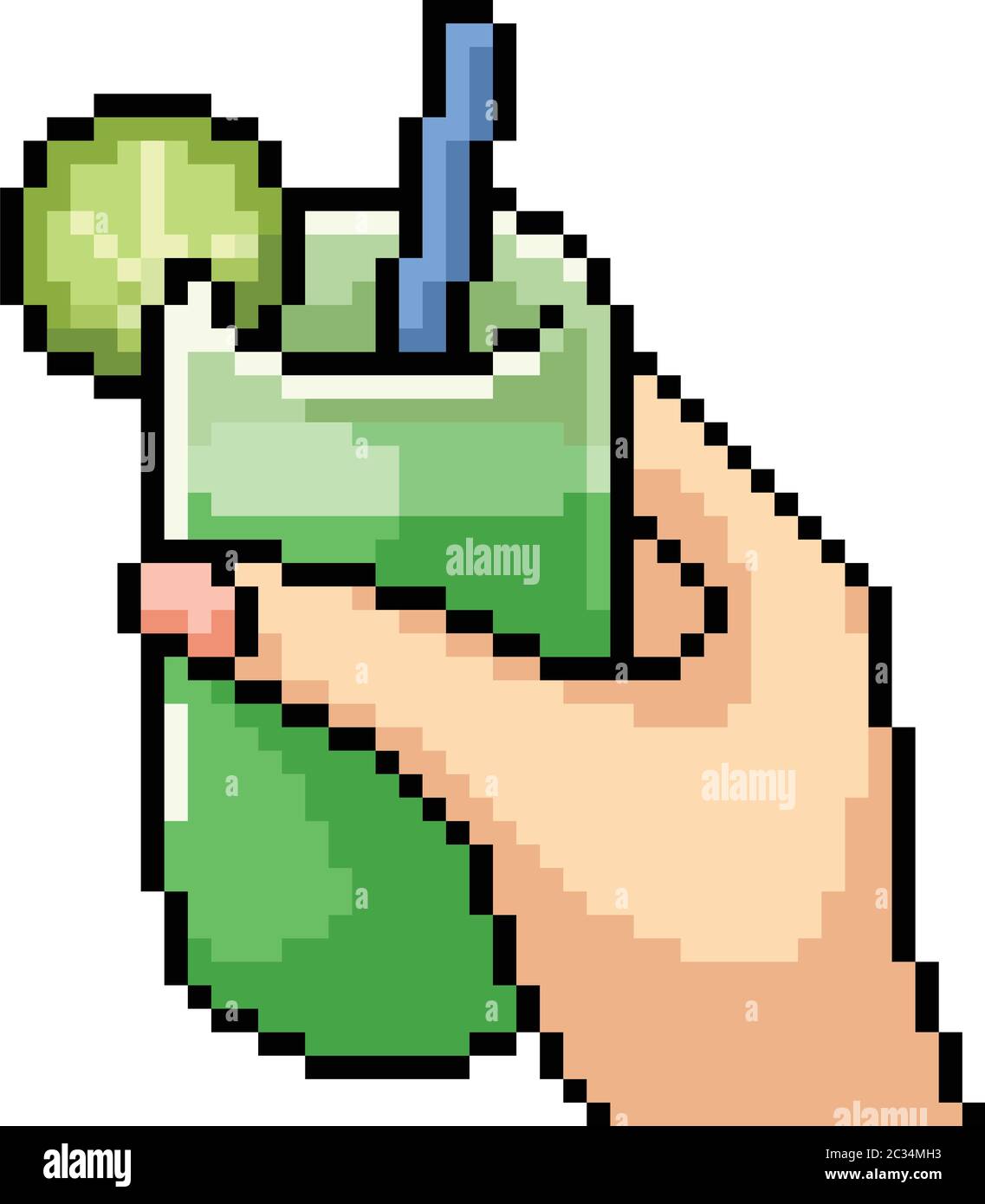 vector pixel art jus de boisson isolé dessin animé Image Vectorielle ...