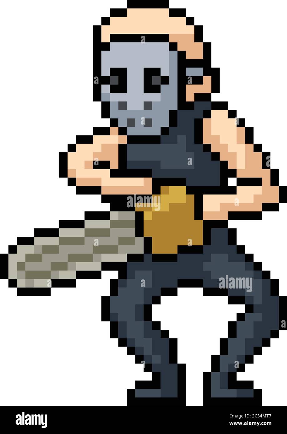 Psychopath cartoon pixel art Banque de photographies et d’images à ...