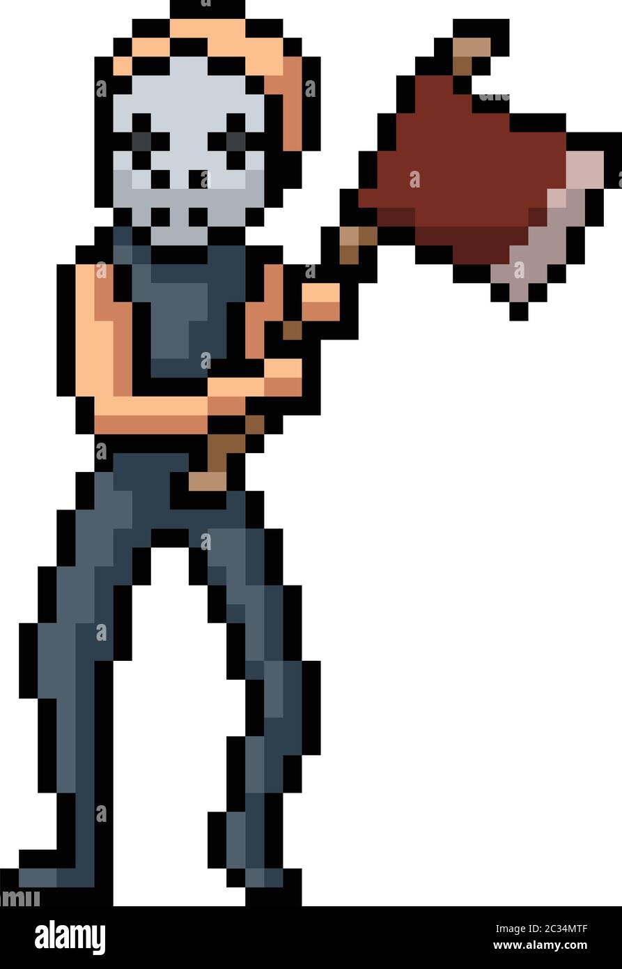 Psychopath cartoon pixel art Banque de photographies et d’images à haute résolution - Alamy