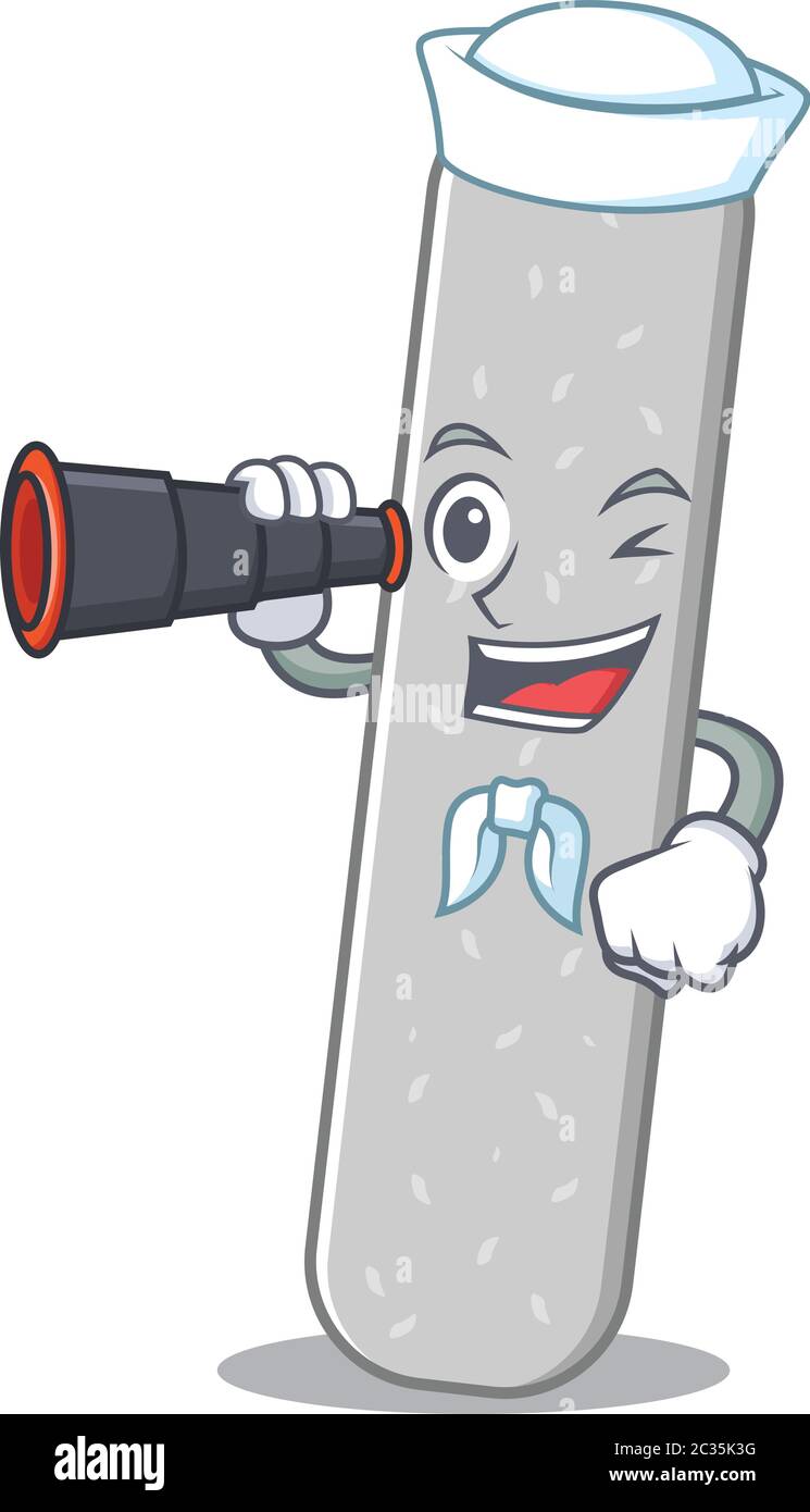 Une image de dessin animé de toile d'émeri Sailor avec binoculaire ...