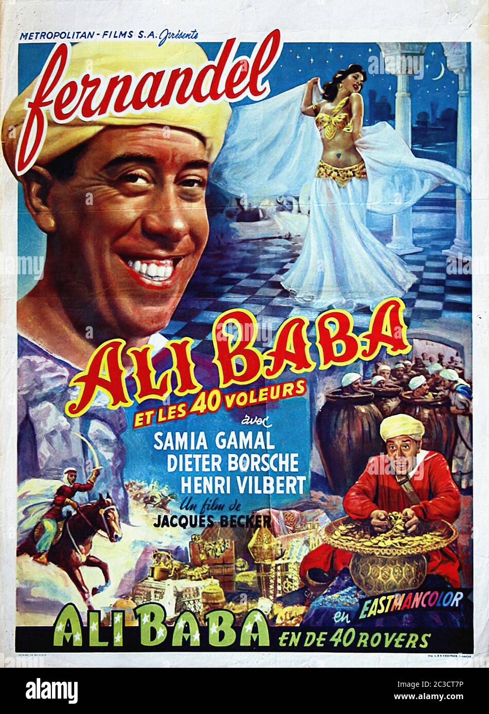Ali Baba et les Quarante Voleurs - affiche de film rétro français Photo ...