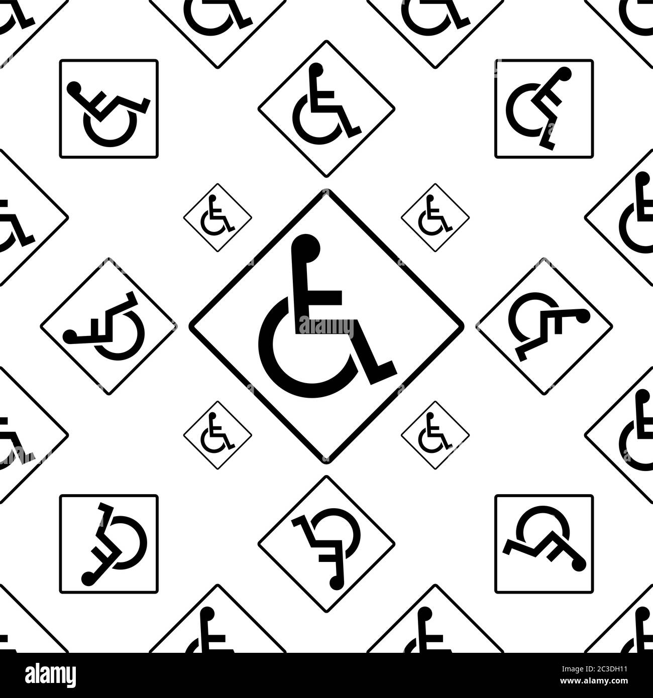 Signalisation handicap Banque d'images noir et blanc - Alamy