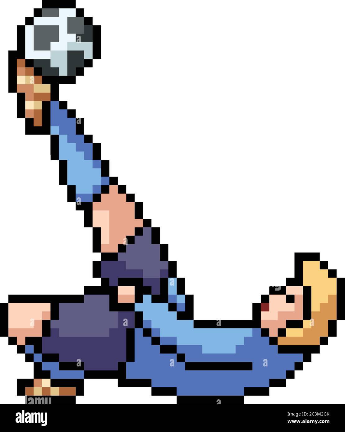 Pixel art foot Banque d'images vectorielles - Alamy