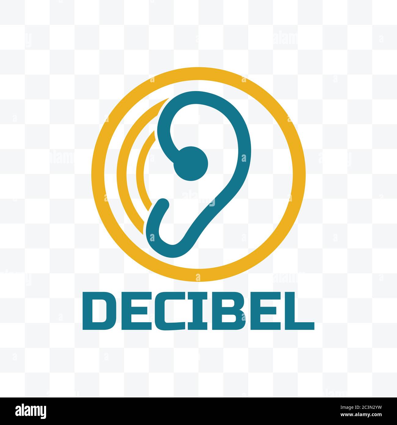 logo décibel isolé sur fond blanc. illustration vectorielle Image ...