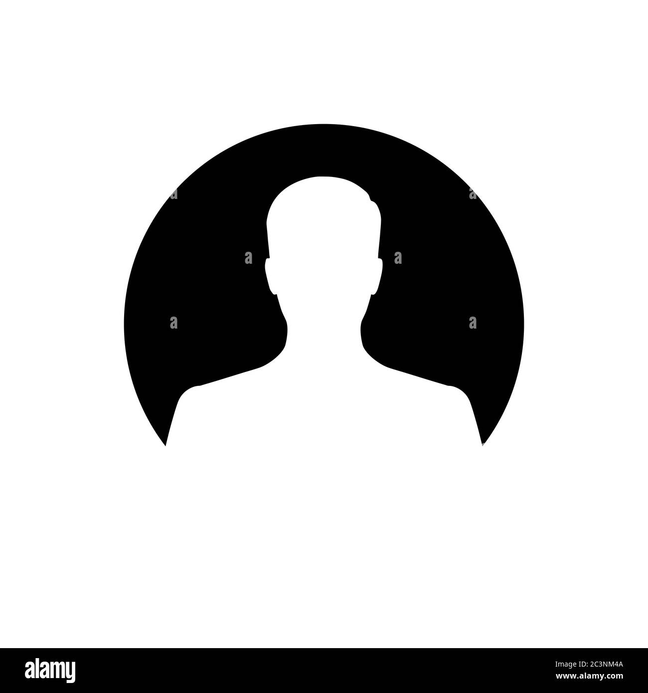 Default male facebook profile image Banque d'images noir et blanc - Alamy