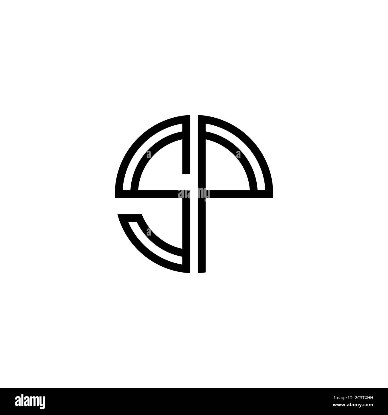Initial sp logo vector vectors Banque de photographies et d’images à ...