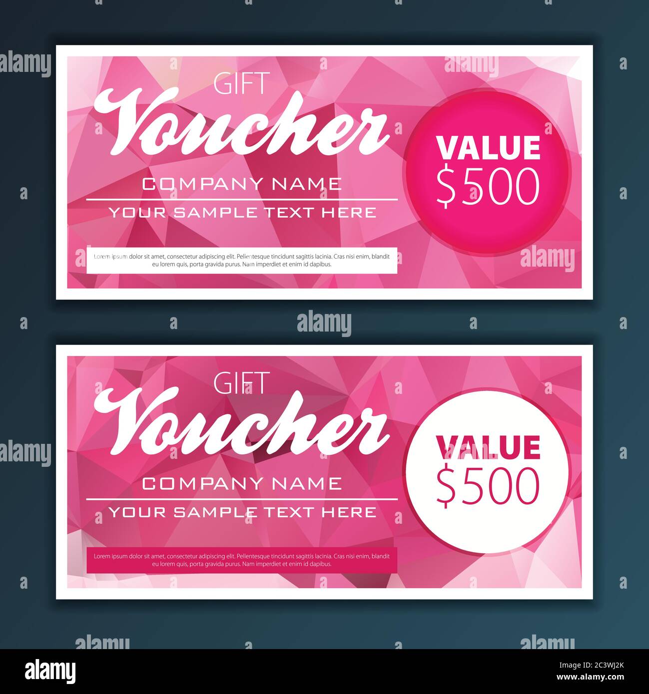 Gift voucher template Banque de photographies et d’images à haute ...