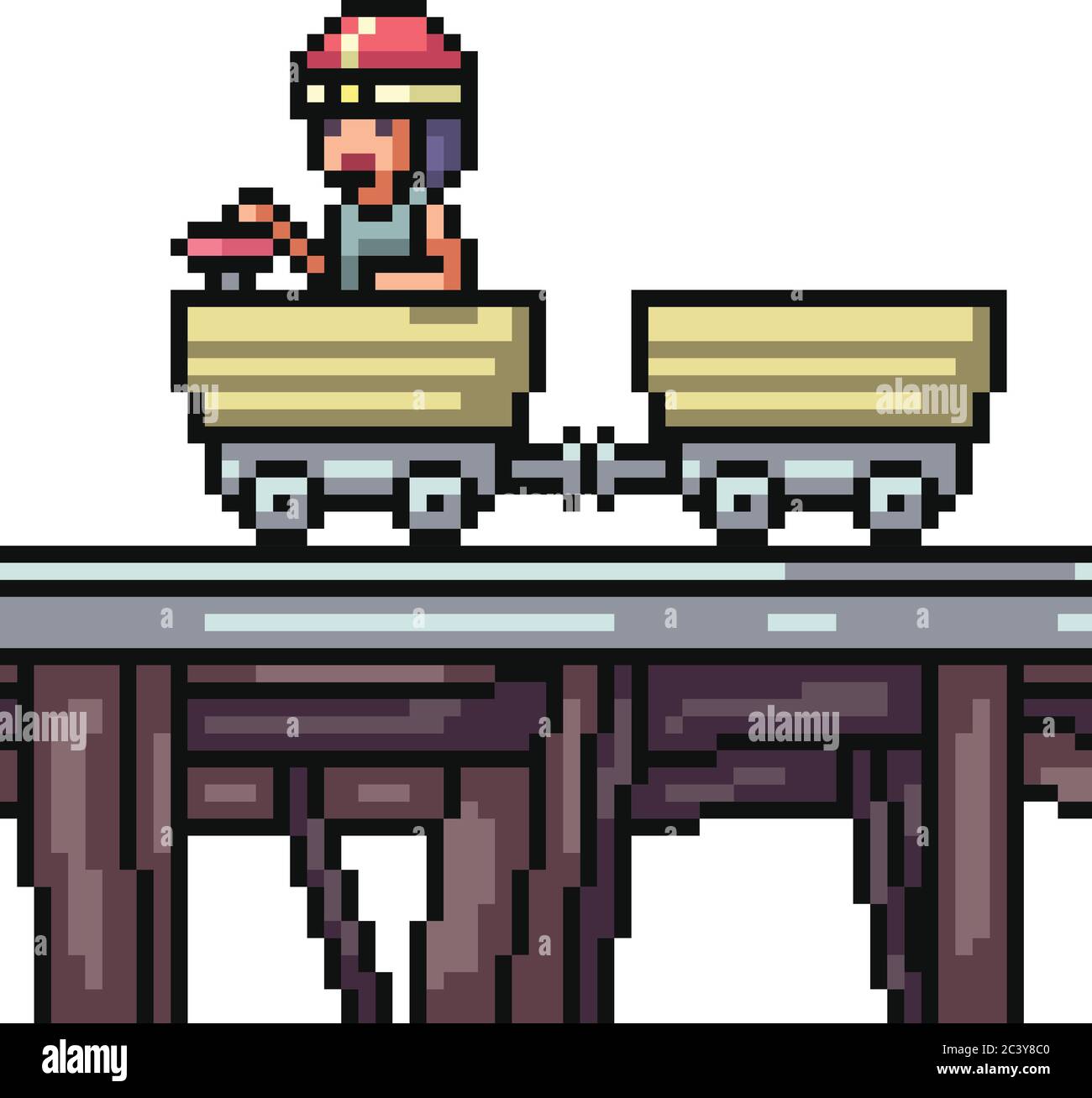 Pont de charrette blanche Banque d'images vectorielles - Alamy