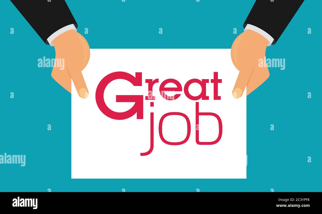 Well done good job excellent Banque d'images vectorielles - Alamy