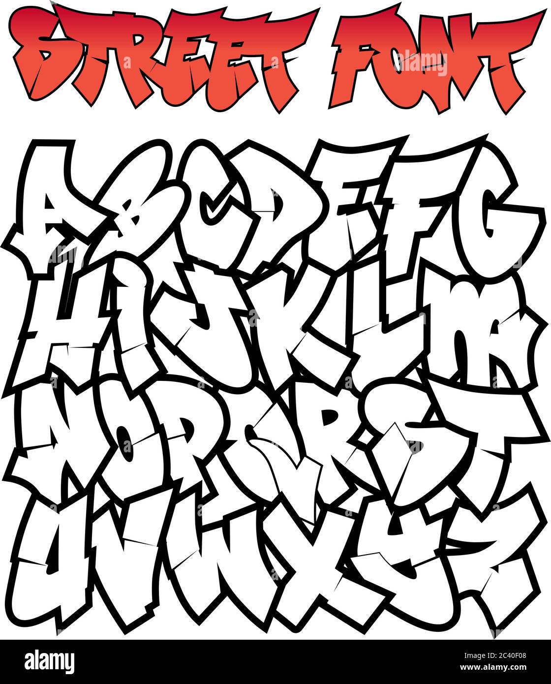 Graffiti font Banque d'images détourées - Alamy