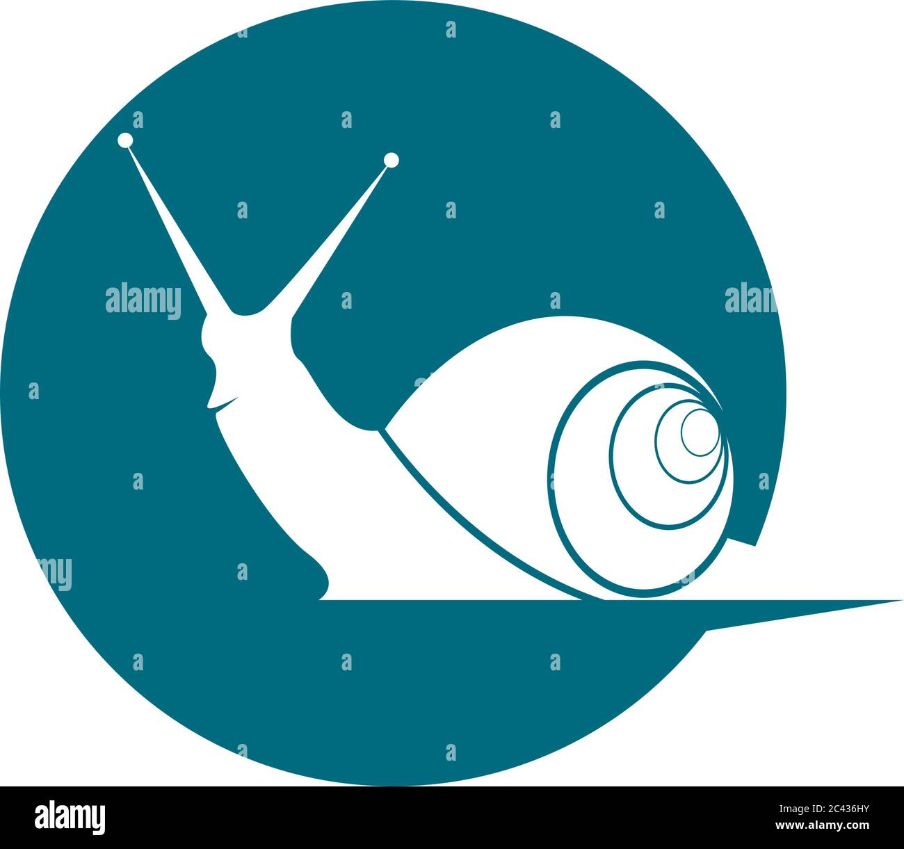 Modèle logo escargot illustration de l'icône vectorielle Image ...