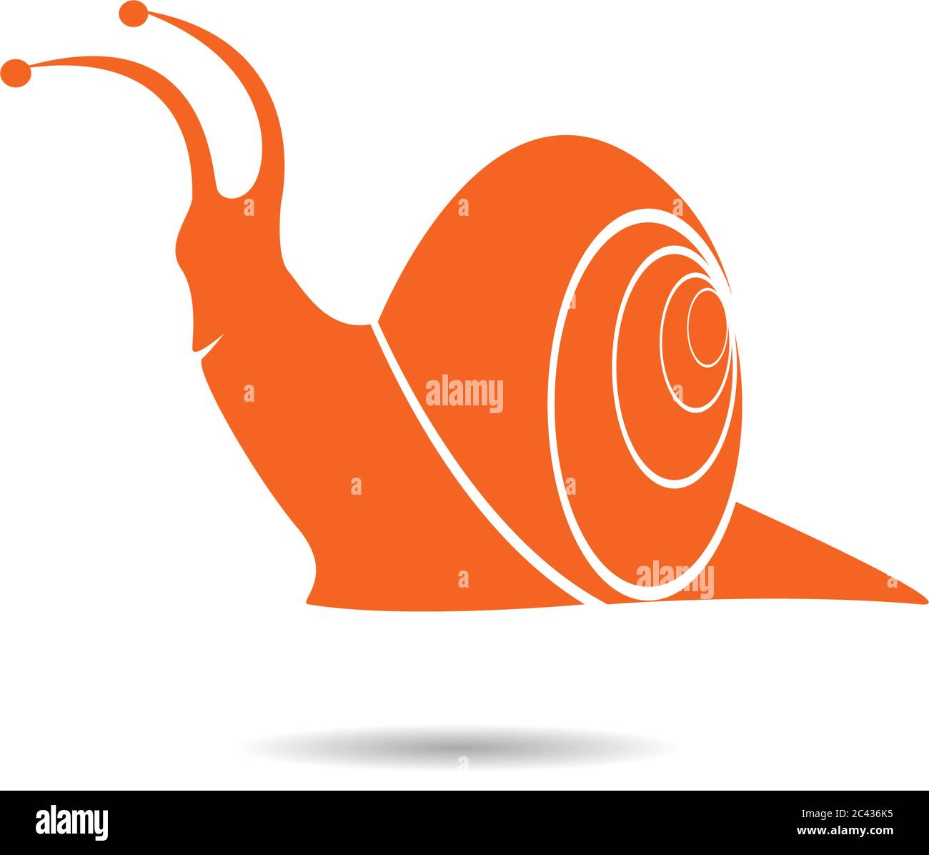Modèle logo escargot illustration de l'icône vectorielle Image ...