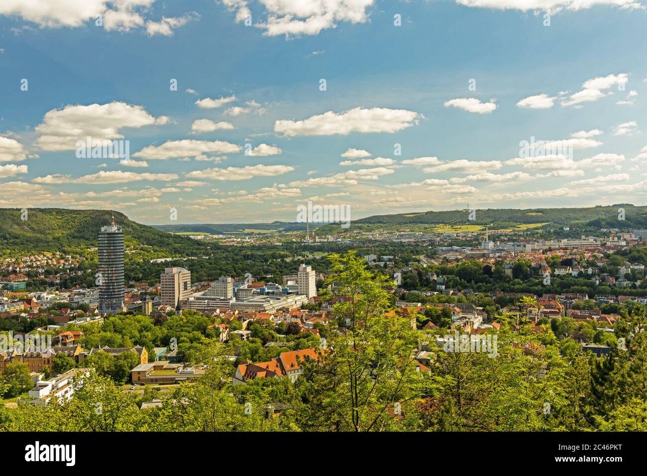 Vue sur la ville de jena en Banque de photographies et d’images à haute ...