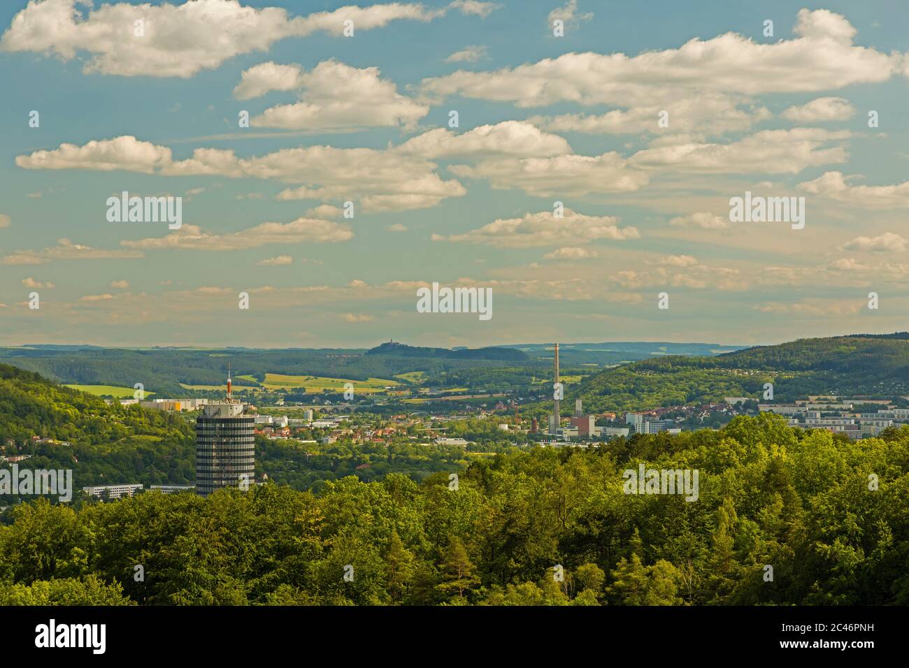 Vue sur la ville de jena en Banque de photographies et d’images à haute ...