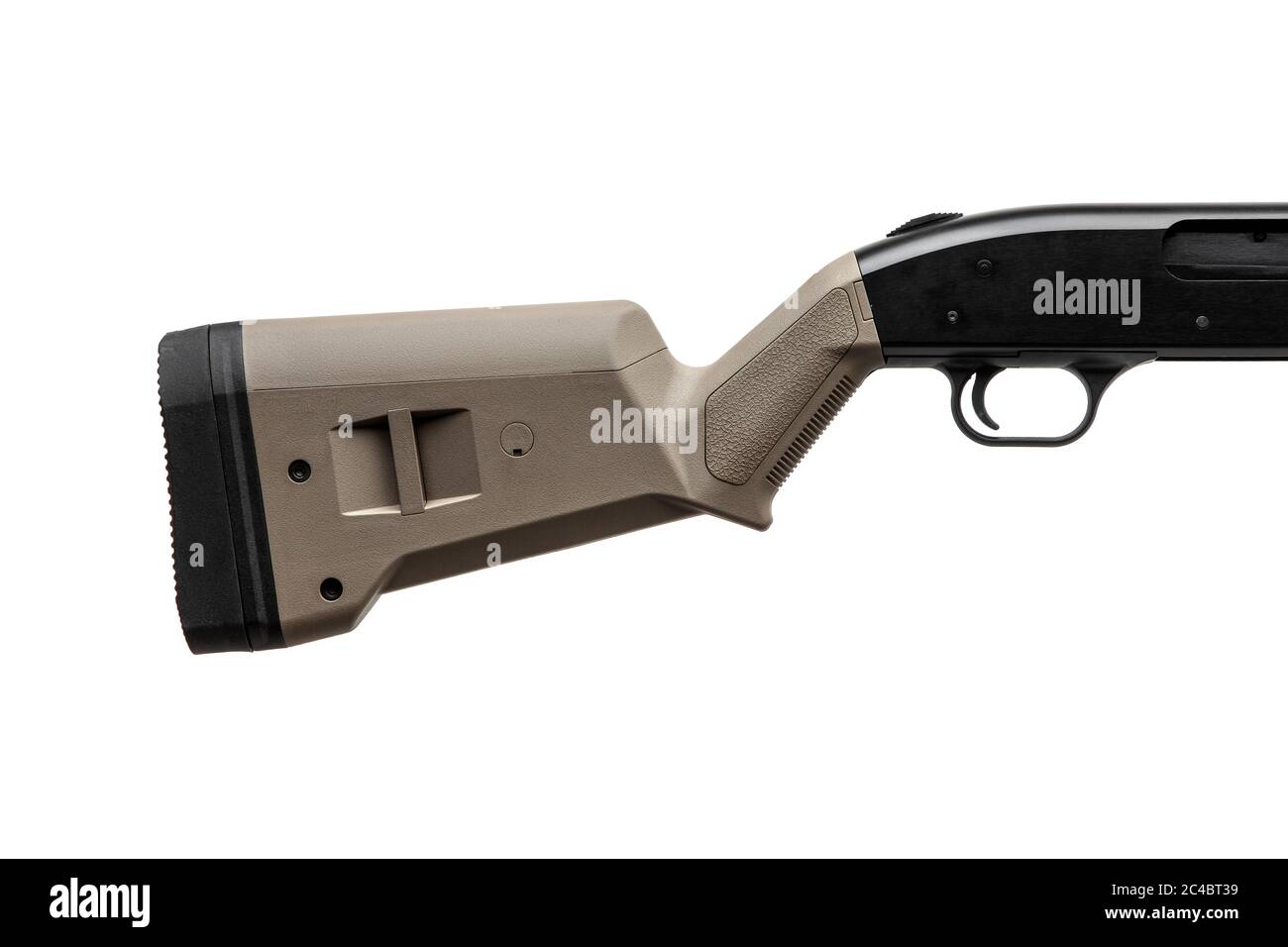 Fusil de chasse moderne à action de pompe avec un bout en plastique et ...