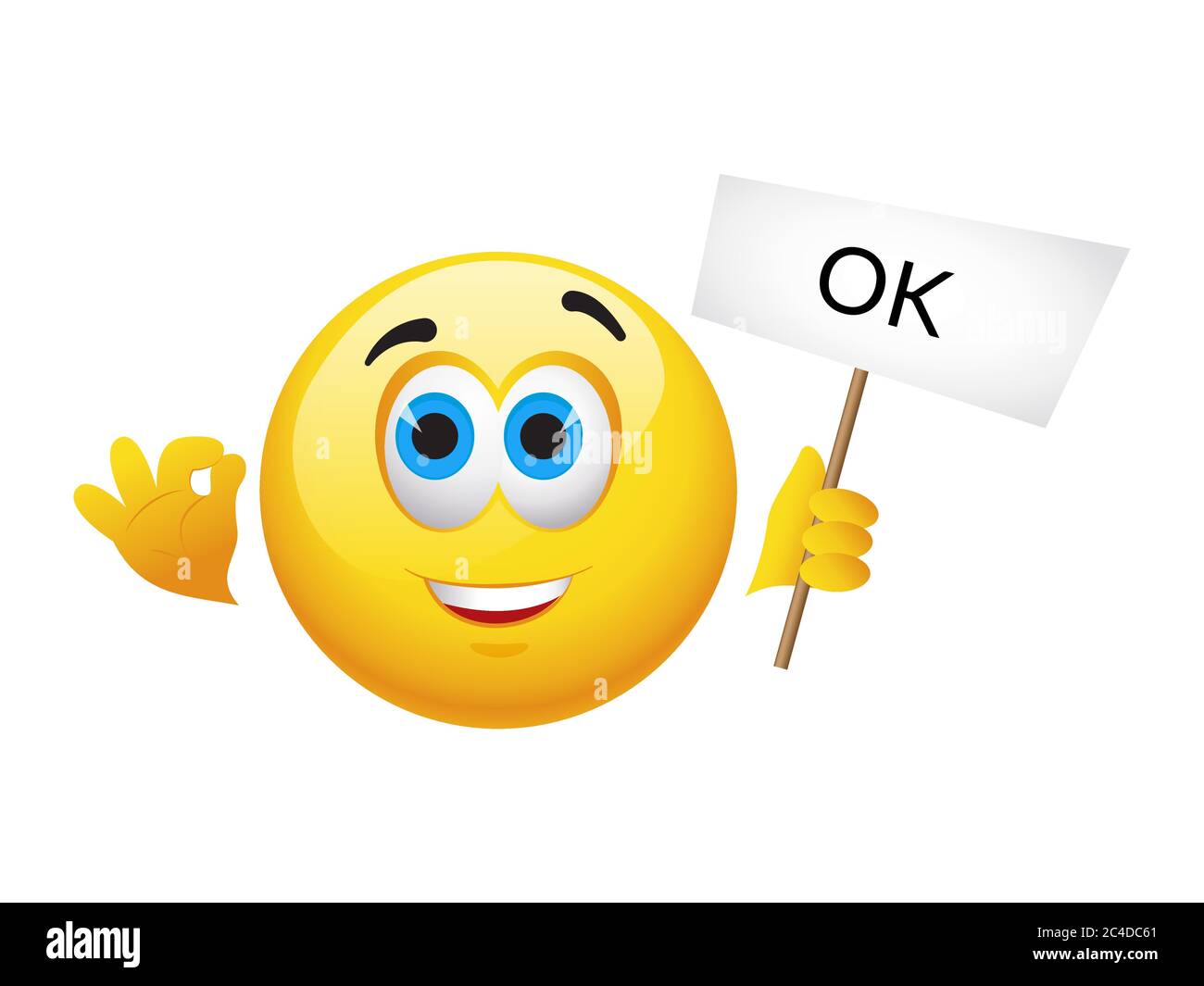 Smiley emoji bienvenue Banque d'images vectorielles - Alamy