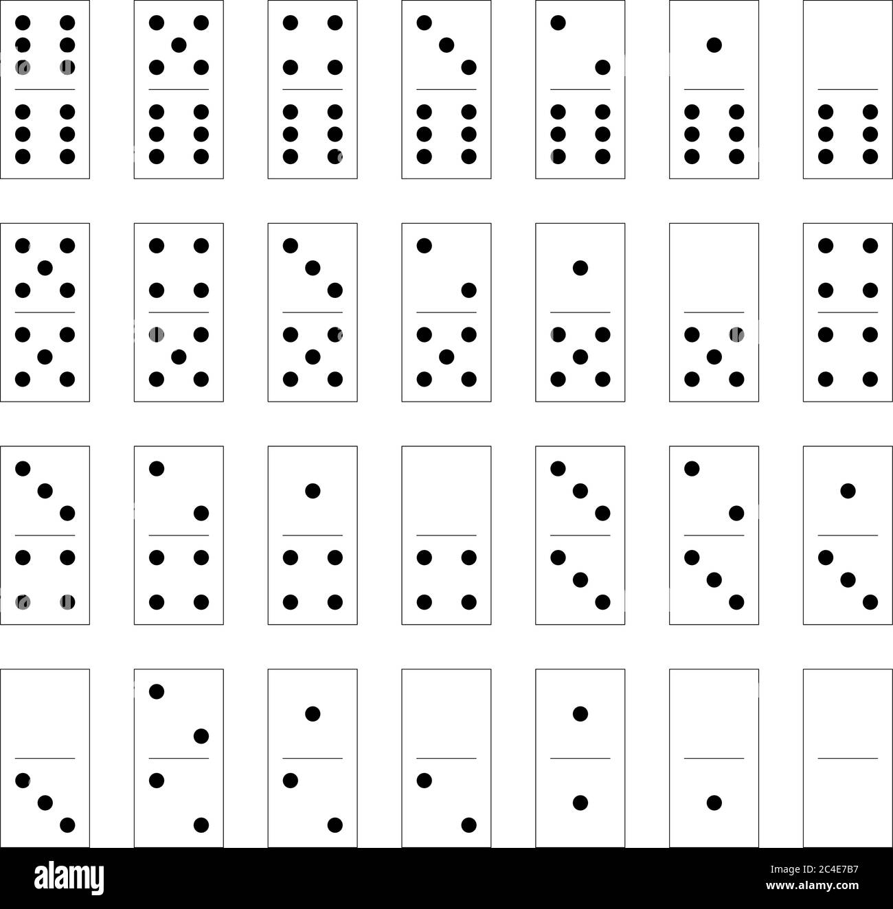 28 dominos Banque d'images vectorielles - Alamy