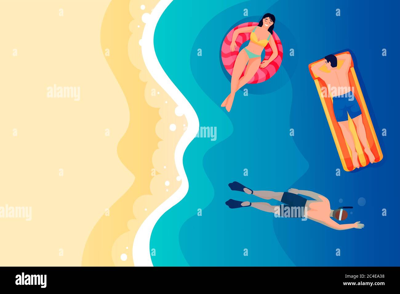 Homme et femme se faire bronzer Banque d'images vectorielles - Alamy