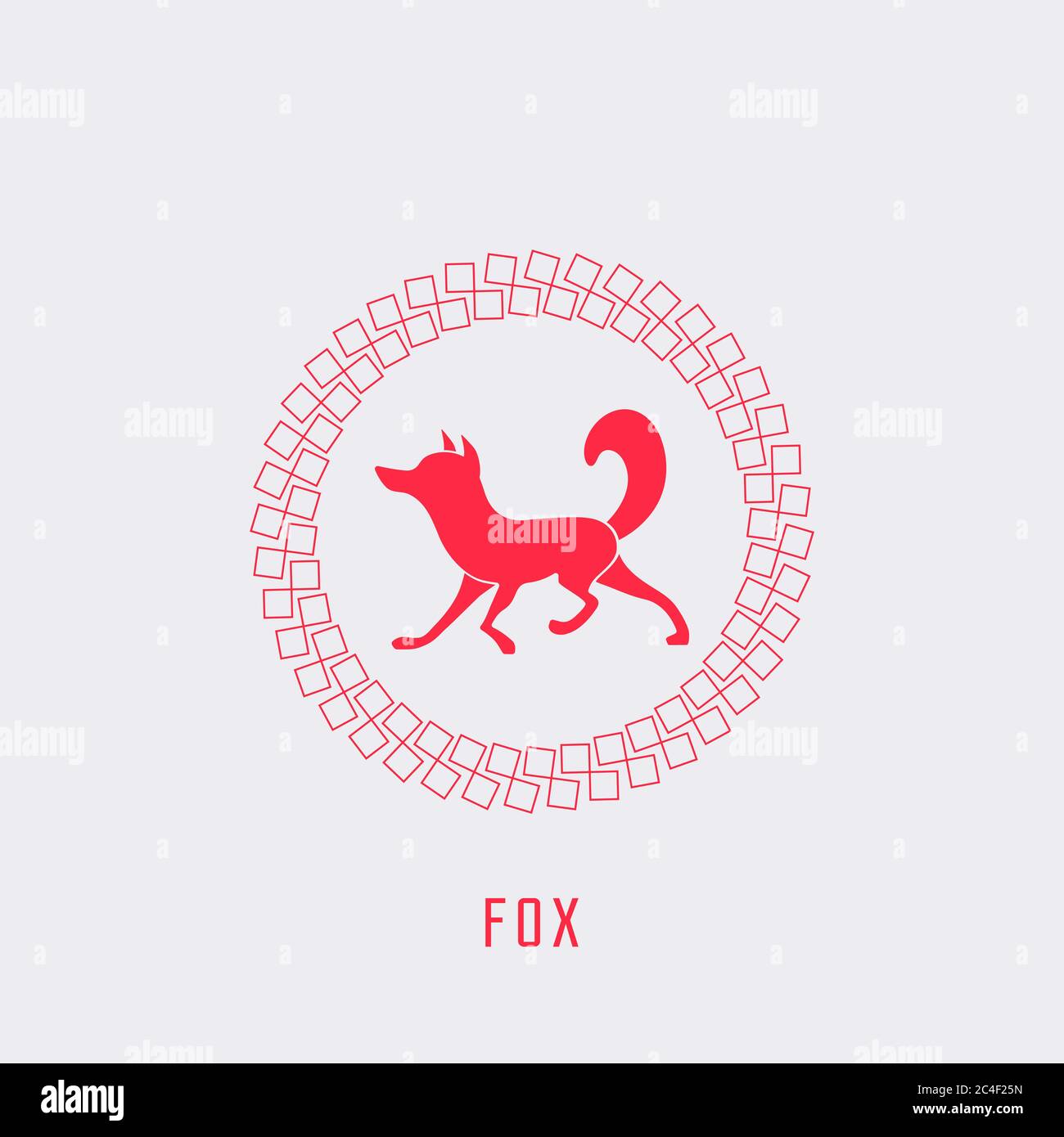 Logo avec Fox pour l'identité de l'entreprise. Illustration de ...