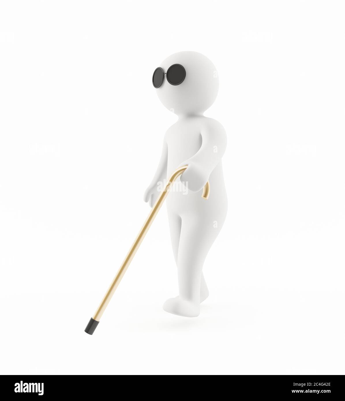 Fille aveugle canne Banque de photographies et d’images à haute ...