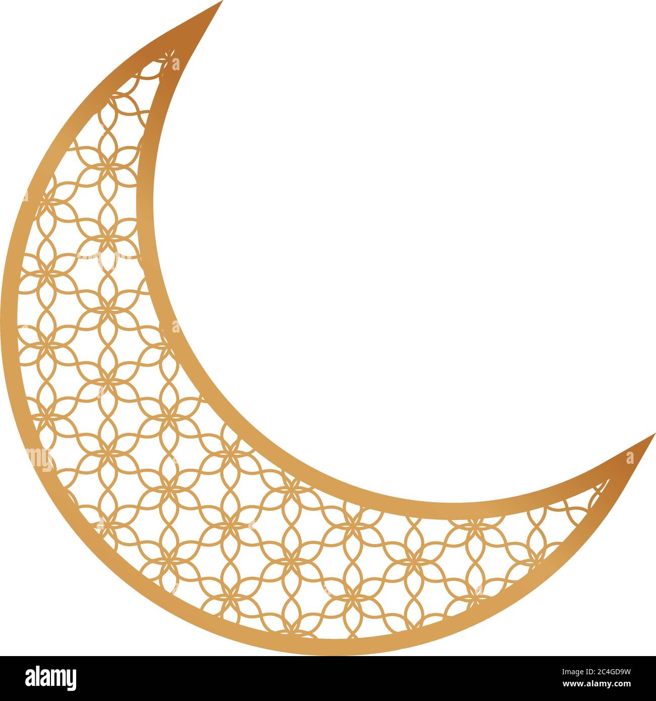 golden moon ramadan kareem icône vecteur illustration design Image ...