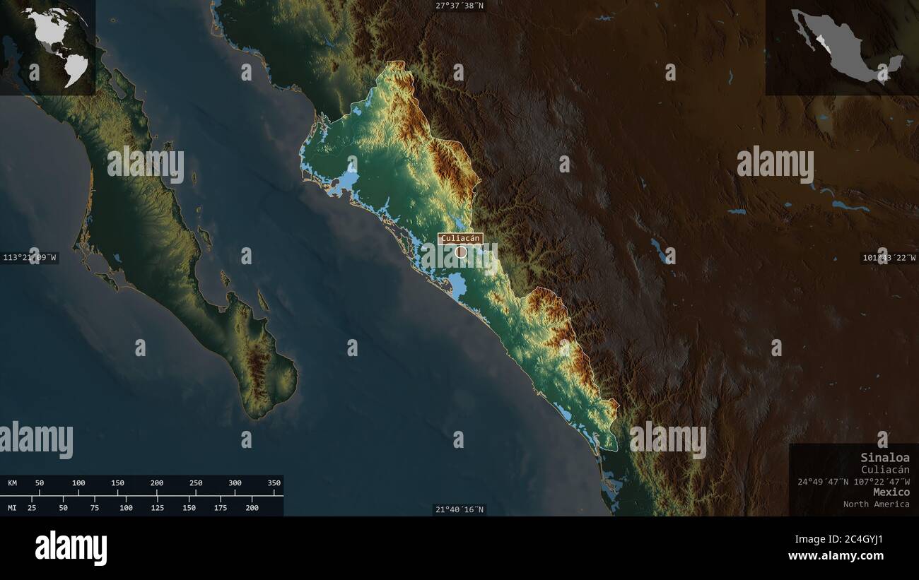 Carte du mexique culiacan Banque de photographies et d’images à haute ...