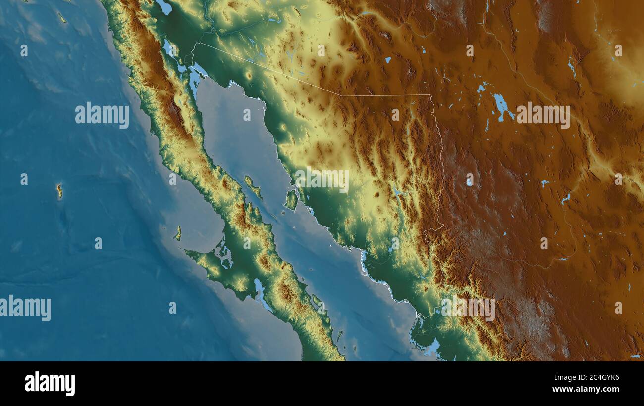 Carte du mexique hermosillo Banque de photographies et d’images à haute ...