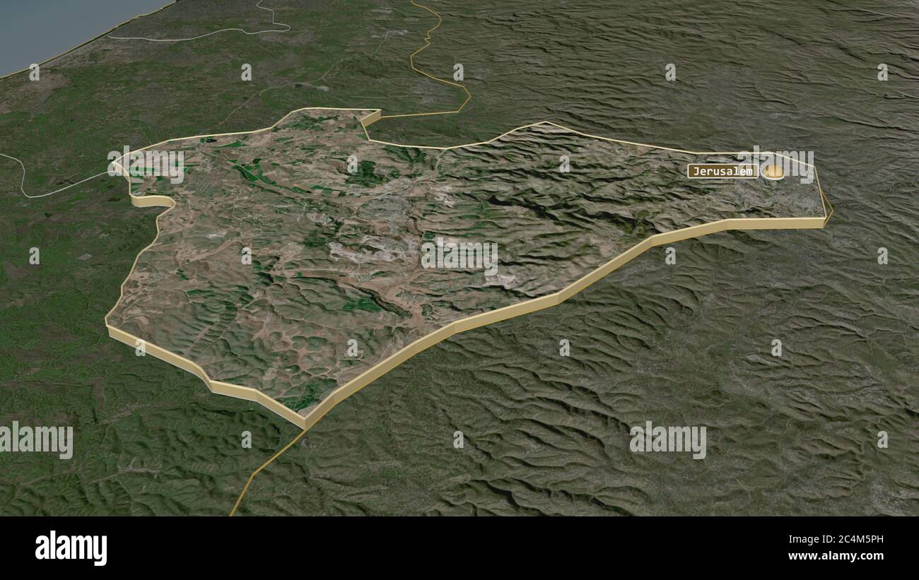 Satellite view of jerusalem map Banque de photographies et d’images à ...