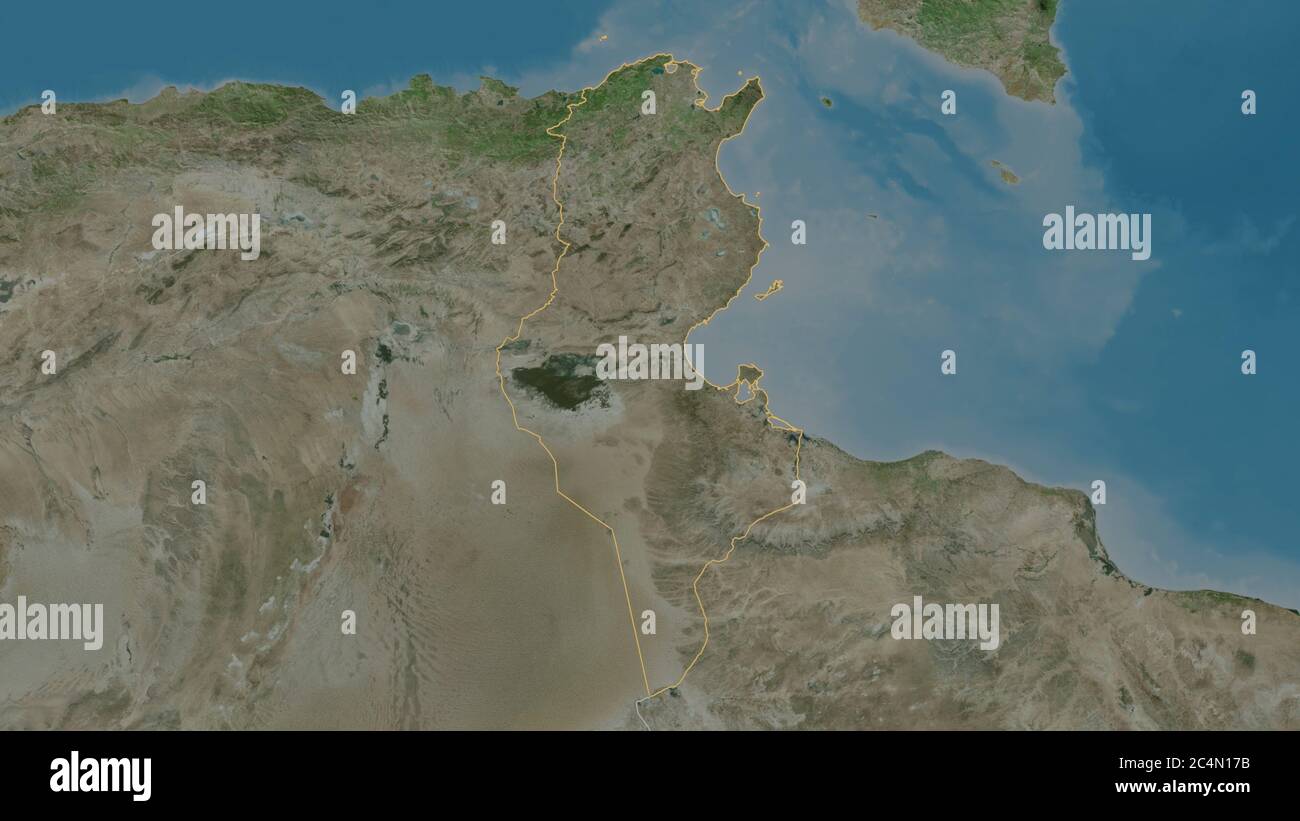 Tunisia map 3d satellite geography Banque de photographies et d’images ...