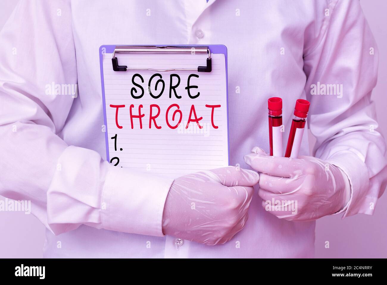 Écriture conceptuelle montrant mal de gorge. Concept signification ...