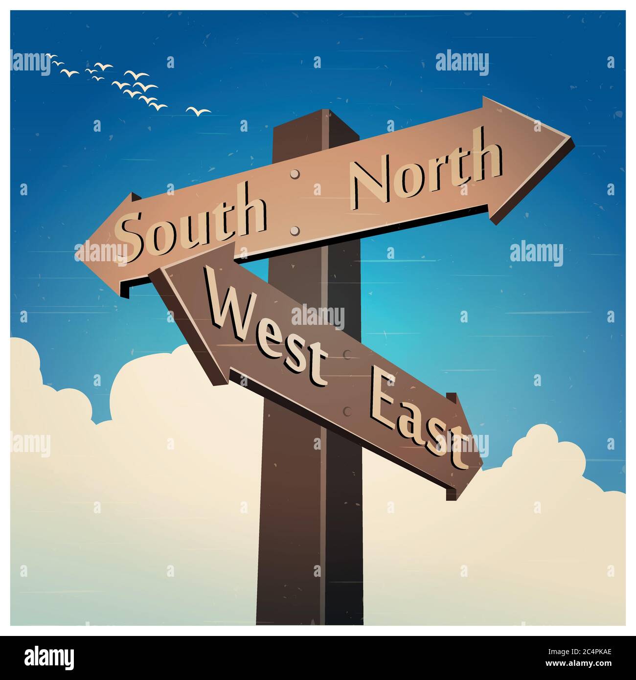 Les points cardinaux Banque d'images vectorielles - Alamy