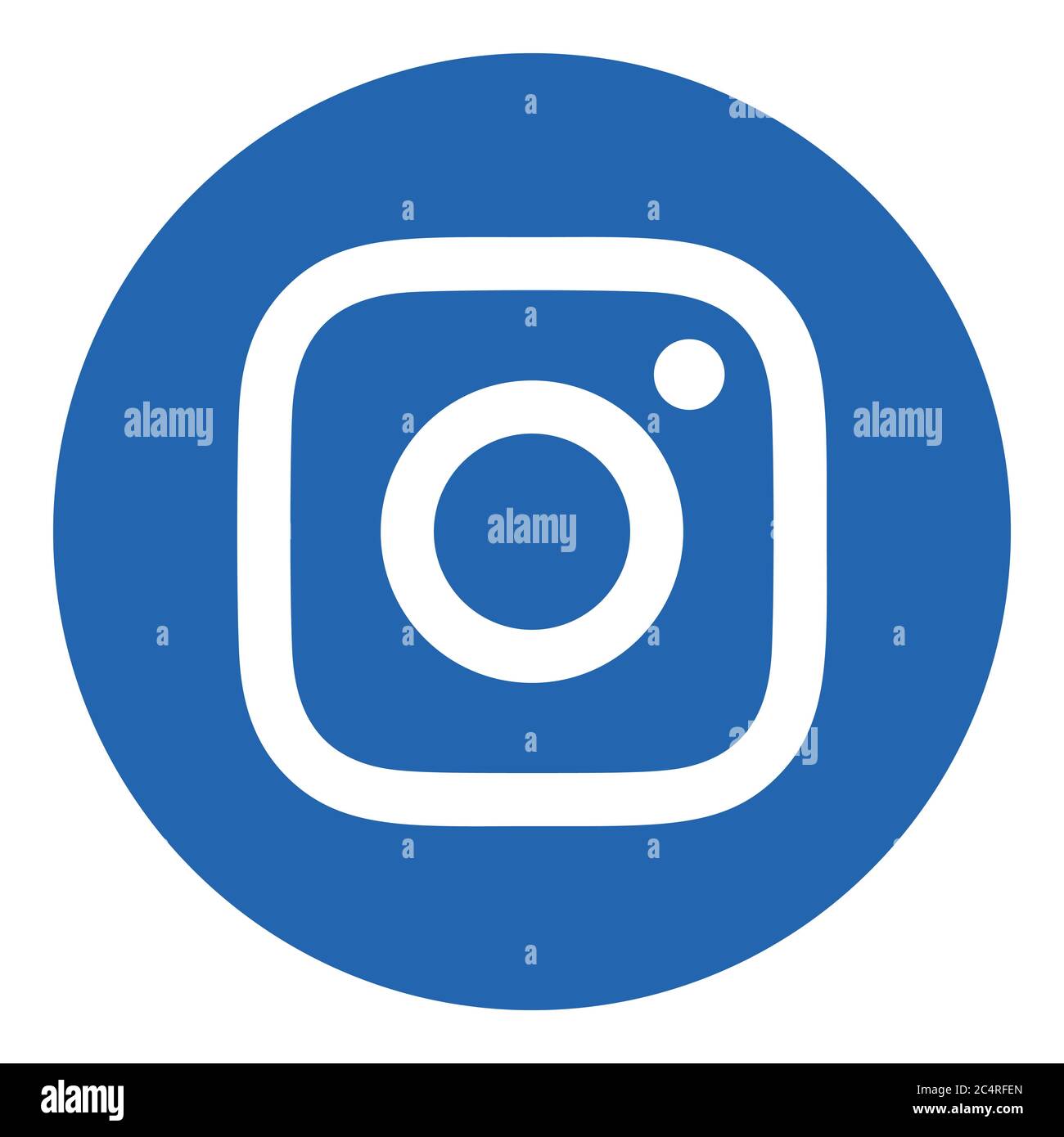 Logo instagram bleu rond Banque d'images vectorielles - Alamy
