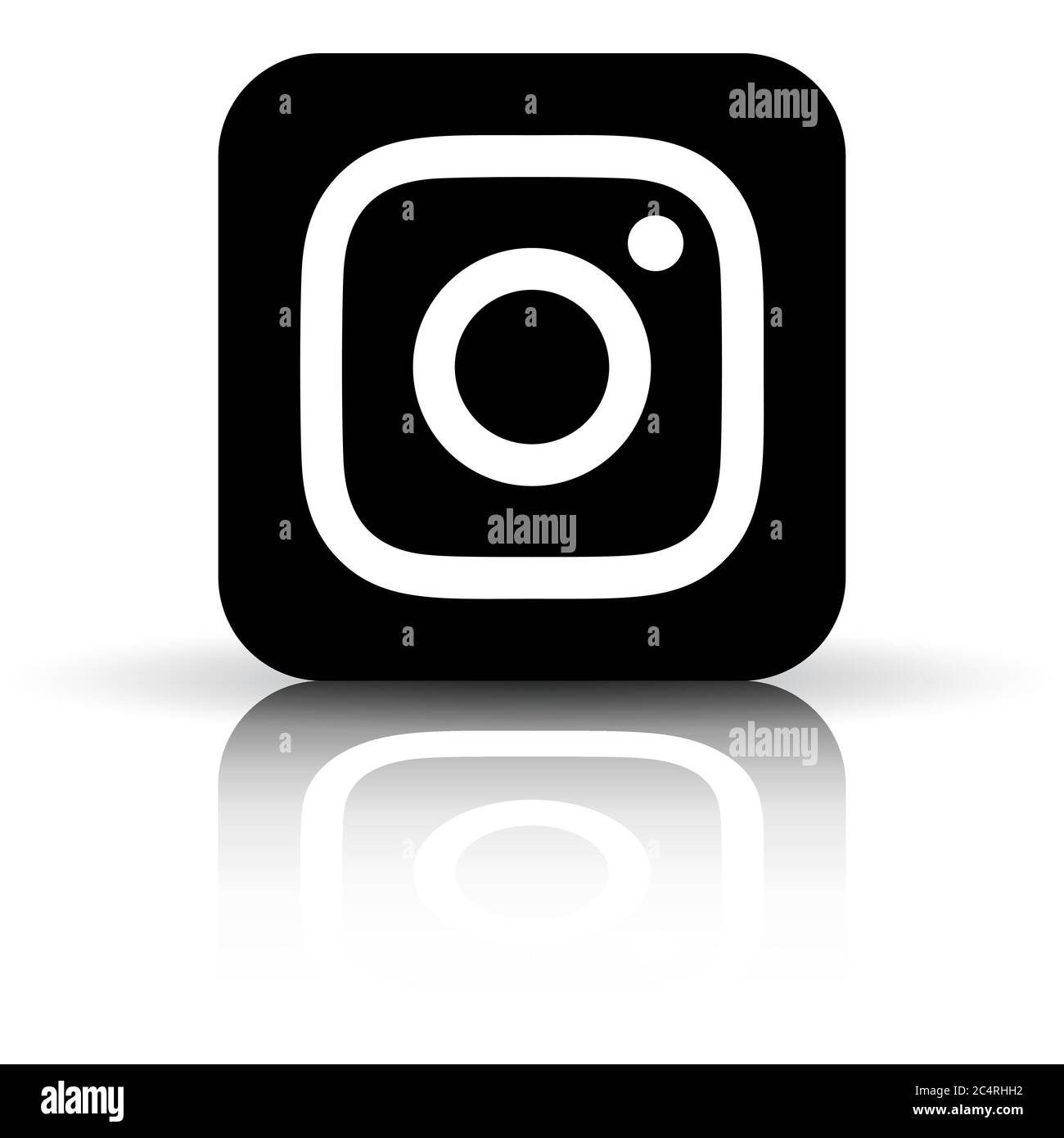Logo instagram noir Banque d'images vectorielles - Alamy