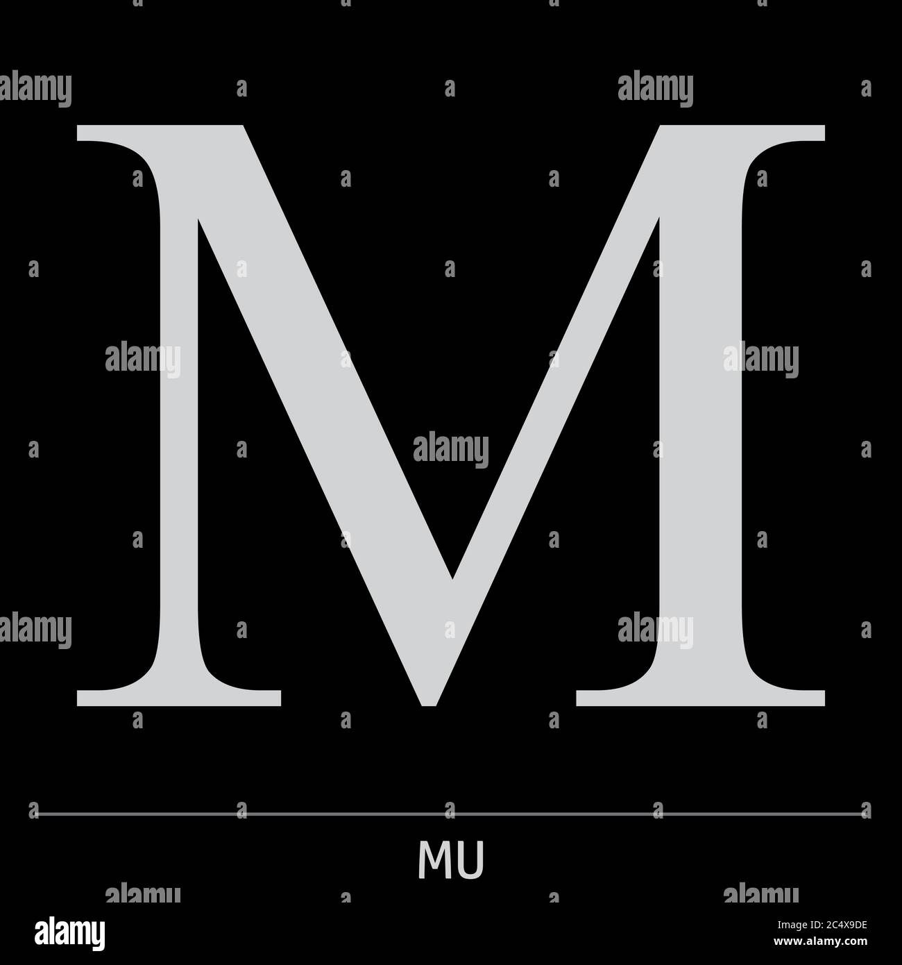 Lettre grecque mu Banque d'images vectorielles - Alamy