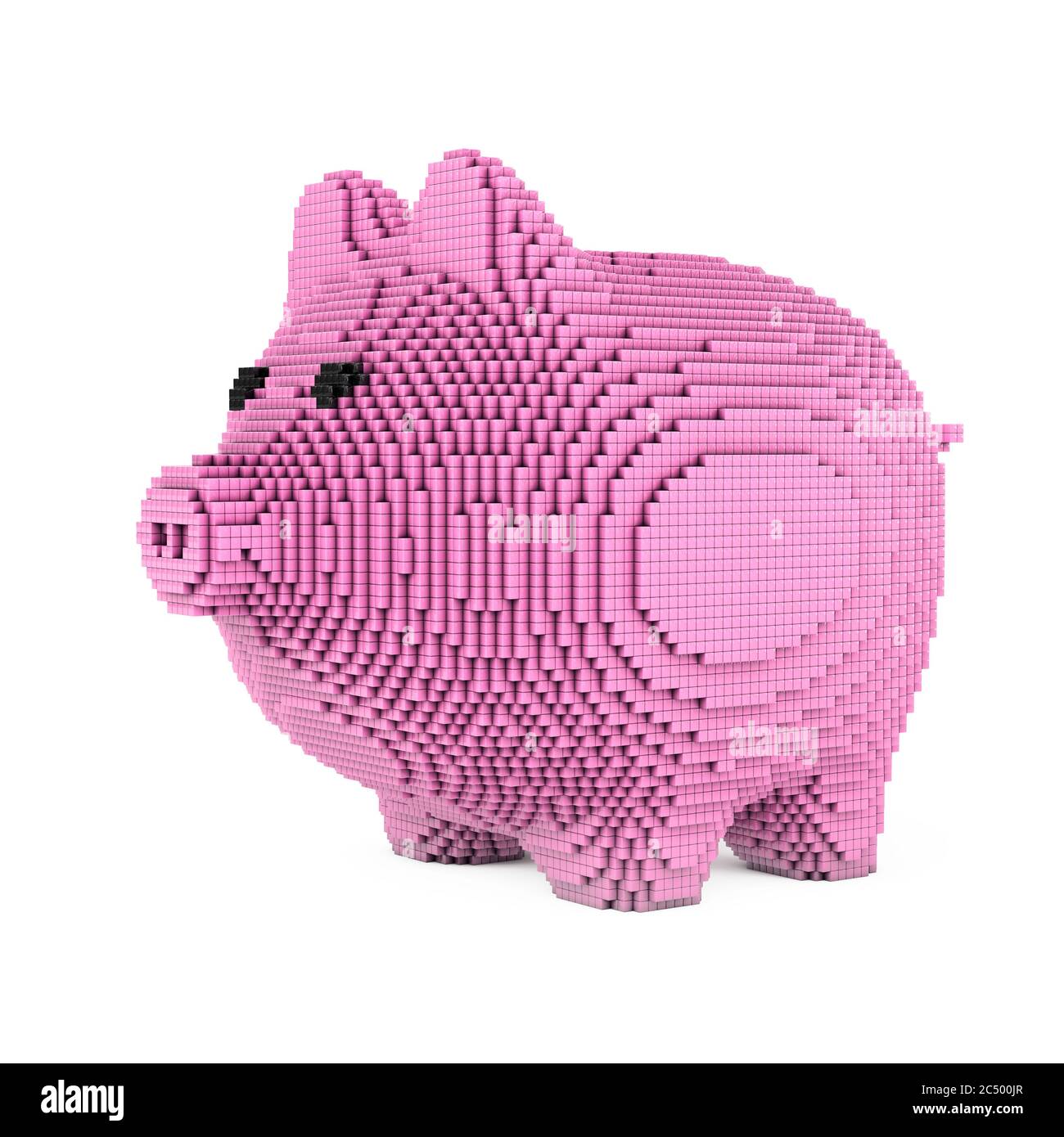 Banque de piggy en style Pixel Art sur fond blanc. Rendu 3d Photo Stock ...
