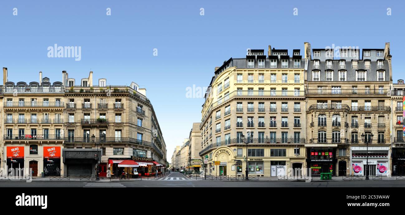 Immeuble typique avec appartements au centre ville de paris Banque de ...