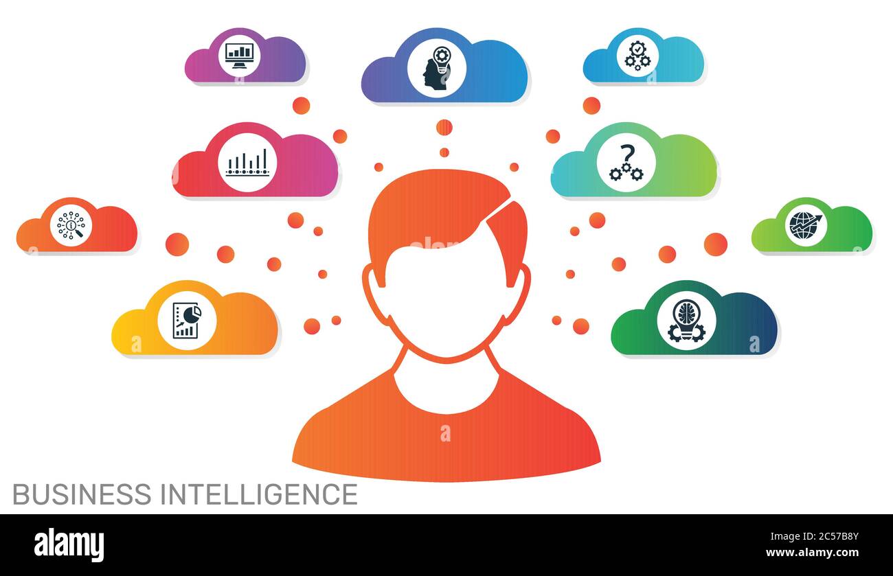 Modèle d'infographie modèle de Business Intelligence. Peut être utilisé ...