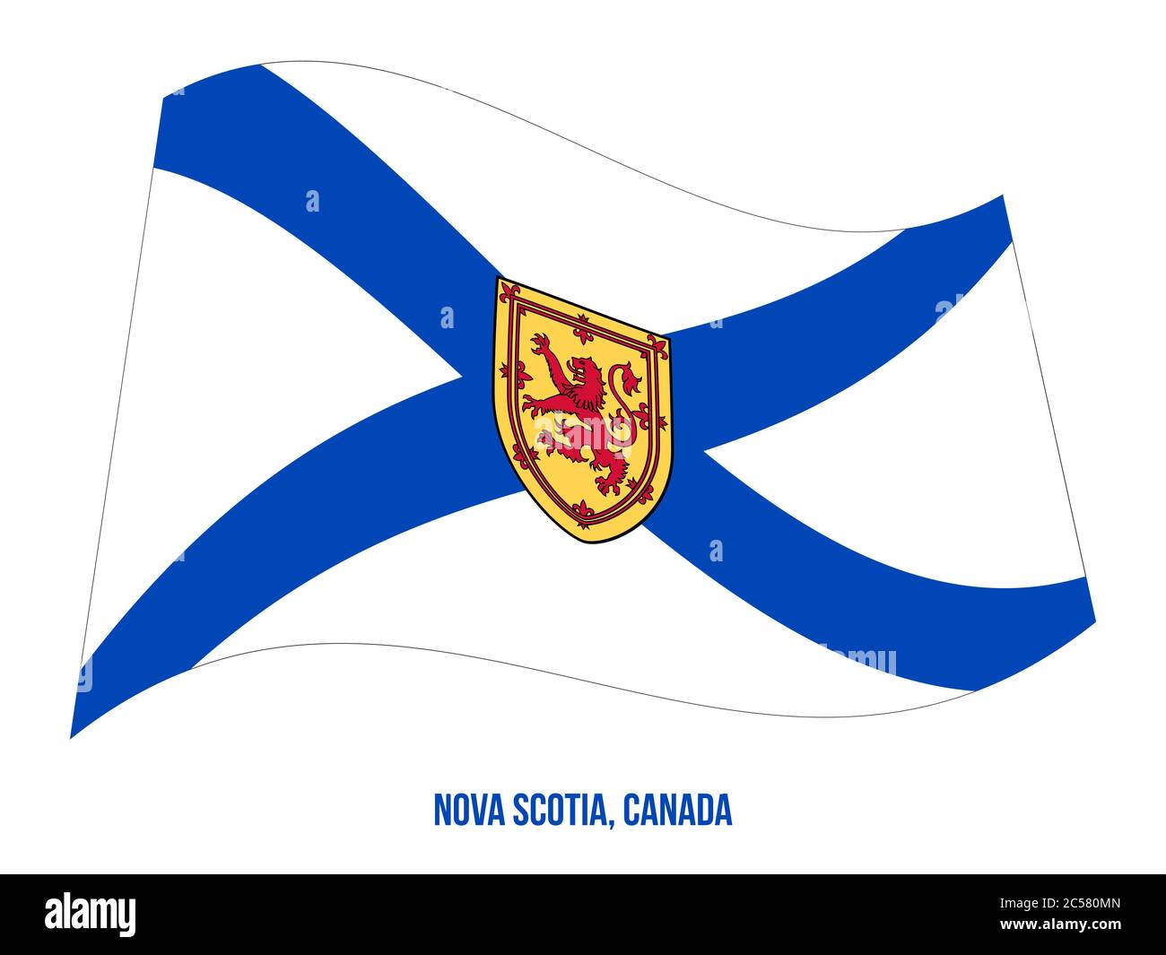 La Nouvelle-Écosse Drapeaux Vector Illustration sur fond blanc. Drapeau ...