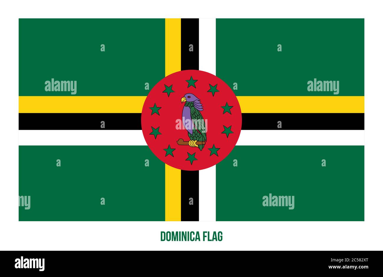 Drapeau dominique Banque d'images vectorielles - Alamy