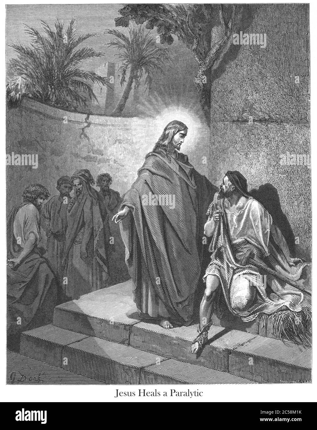 Jésus guérit un paralytique Banque de photographies et d’images à haute ...