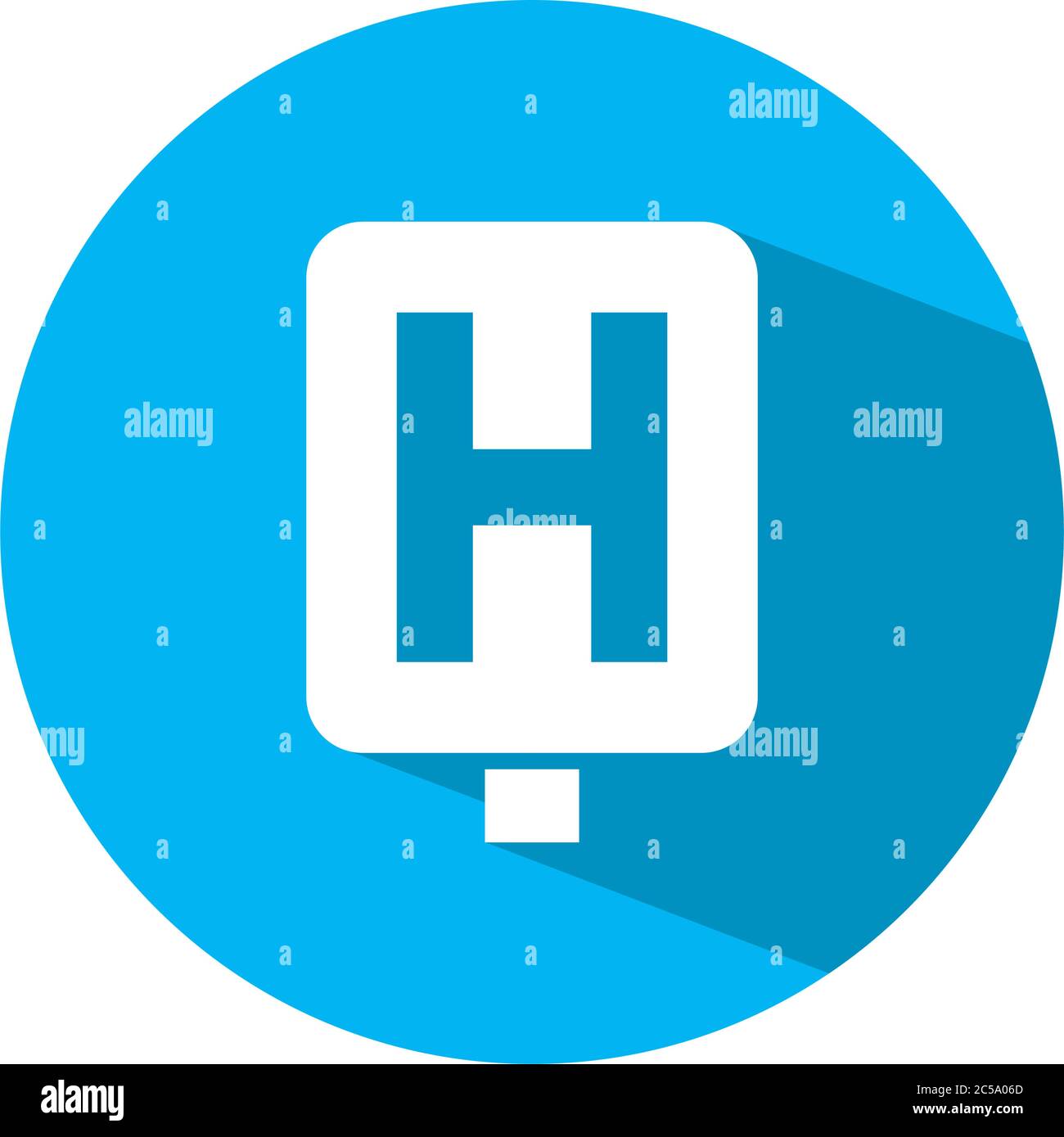 icône de symbole de signe d'hôpital sur fond blanc, style de bloc ...