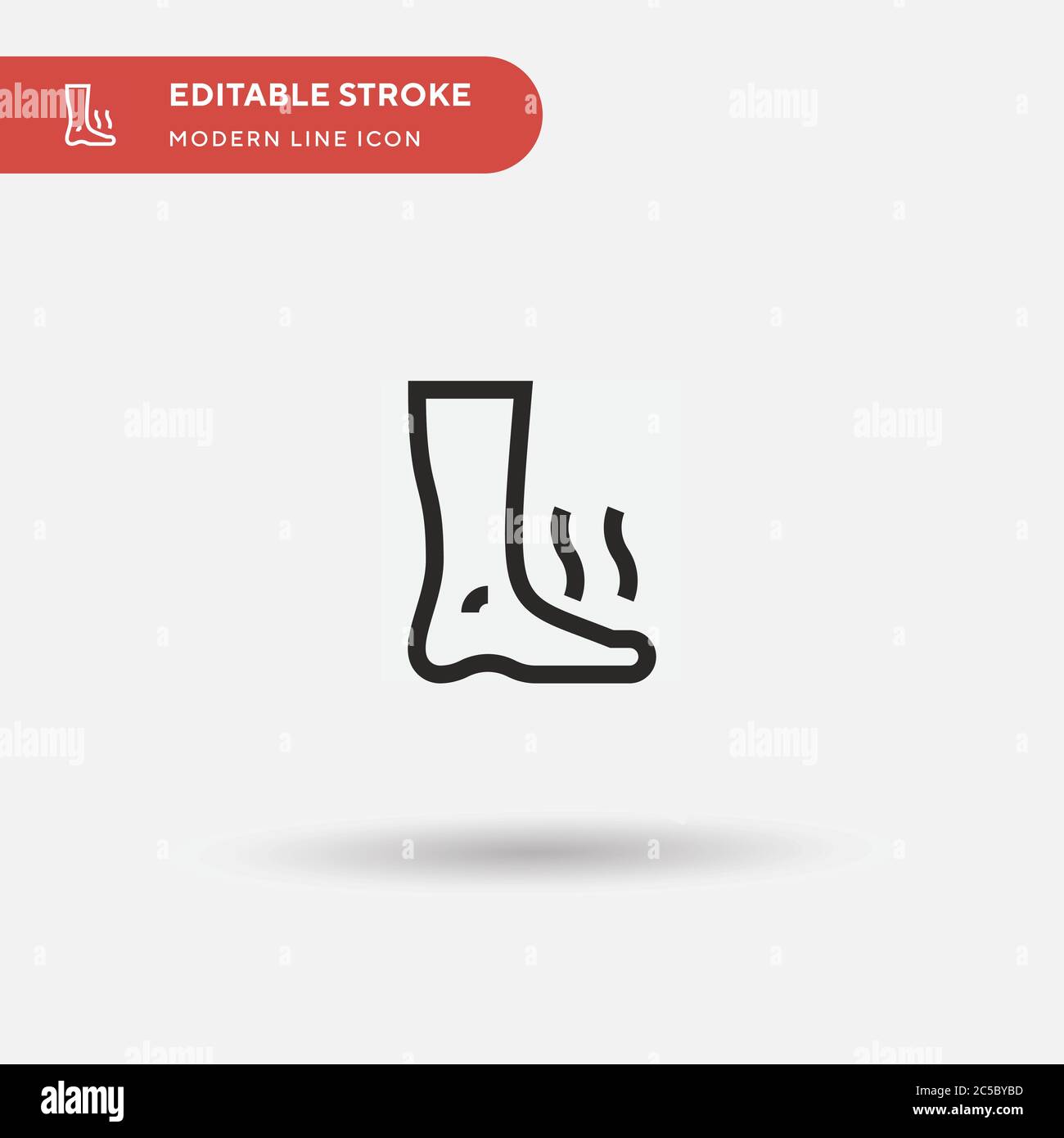 Icône de vecteur simple pied. Modèle de conception de symbole d ...