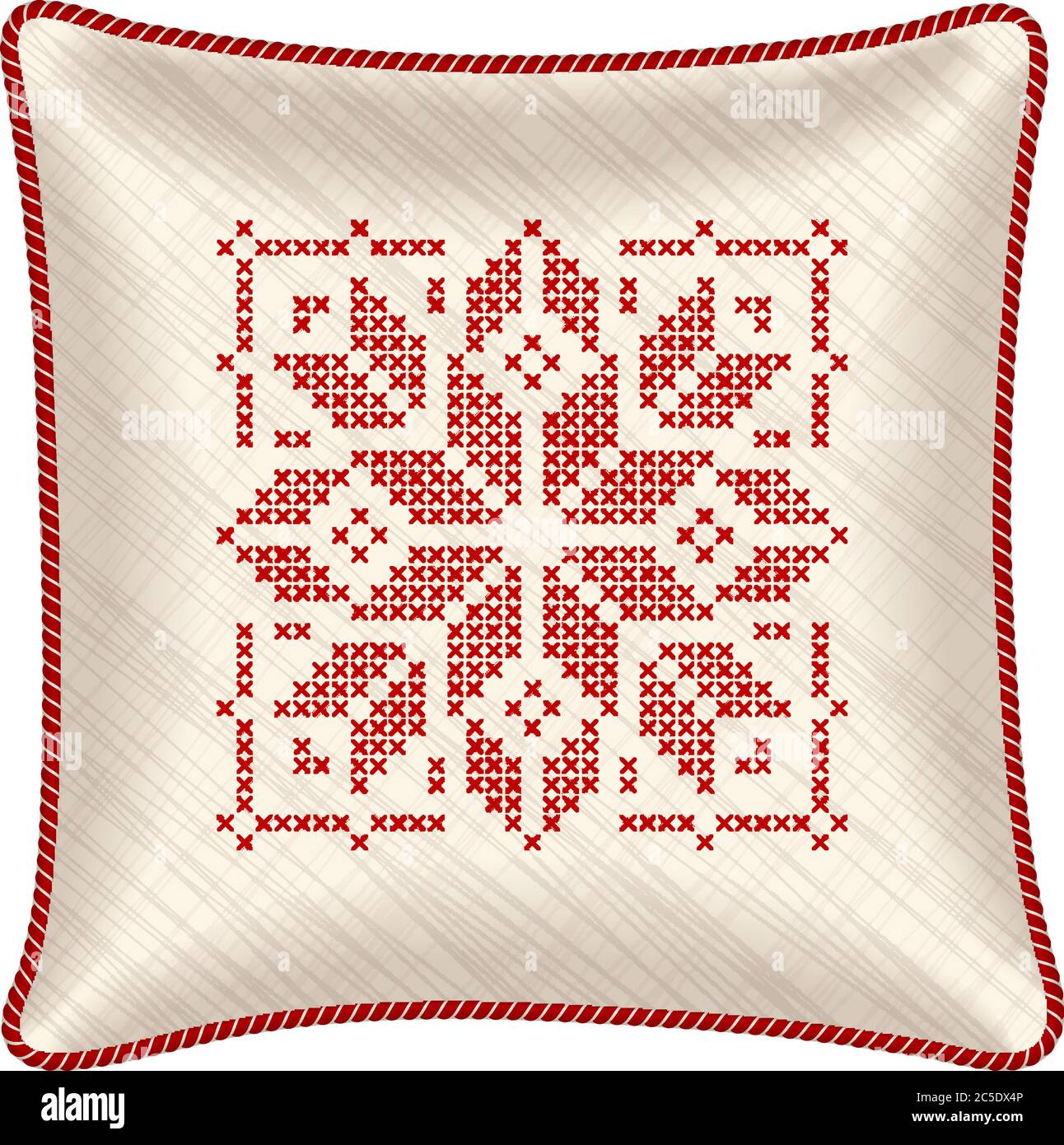 étoile coussin rouge Banque d'images vectorielles - Alamy