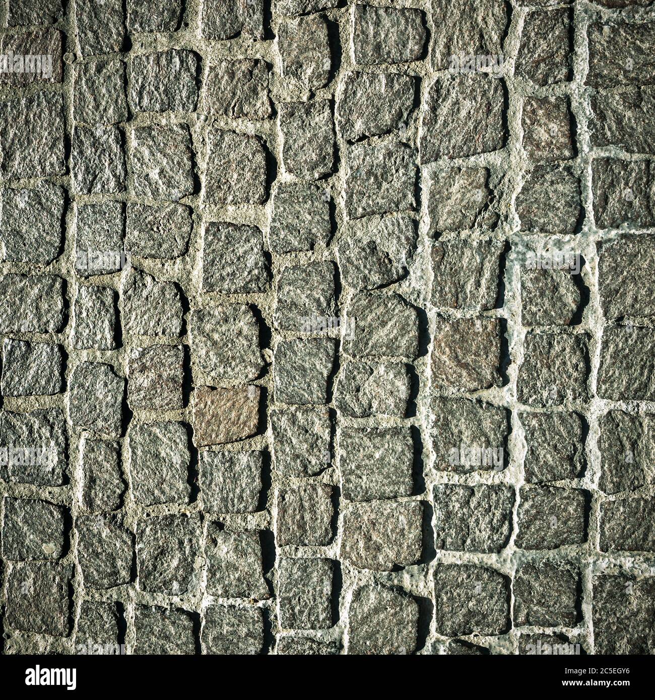 Fond de texture de chaussée pavé. Détail du trottoir en granit. Vue de ...