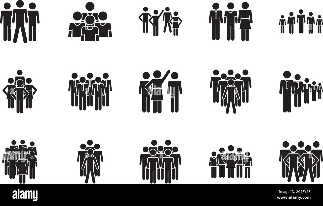 pictogramme homme et personnage sur fond blanc, style silhouette ...