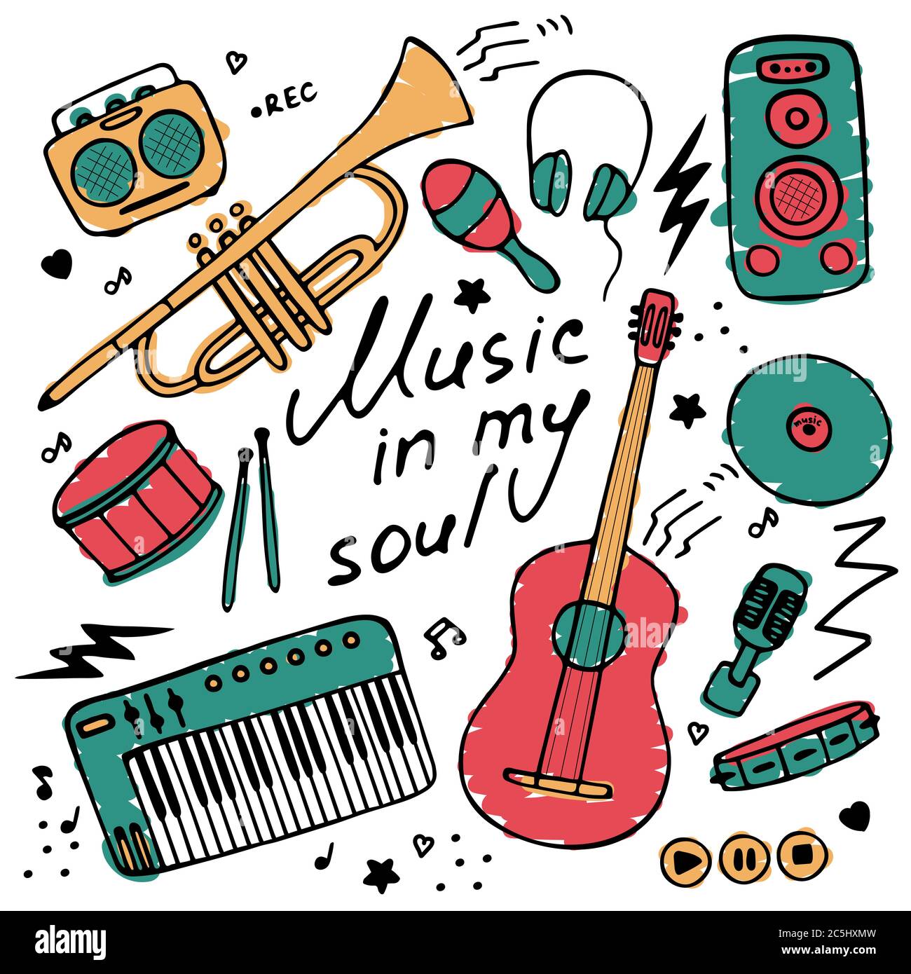 Thème de la musique Banque d'images vectorielles - Alamy